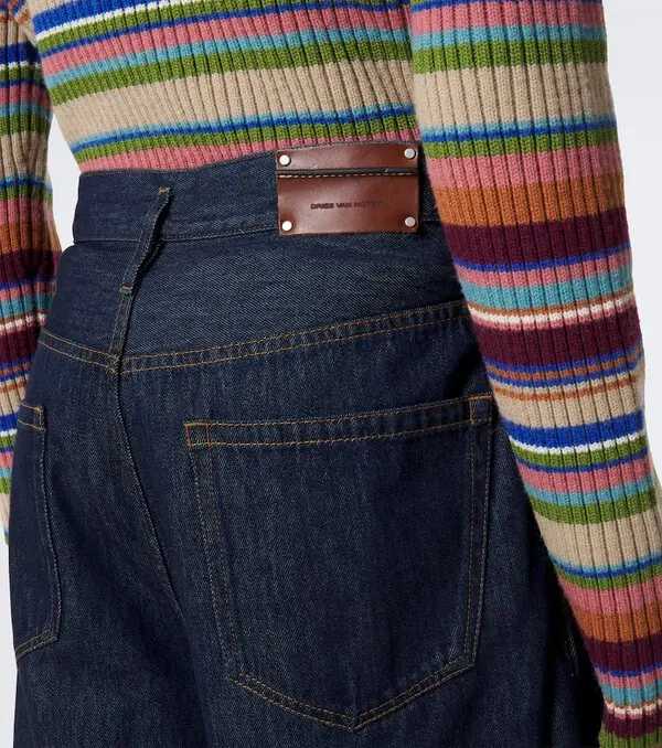 Dries Van Noten Wide-leg Cotton Jeans - Blue