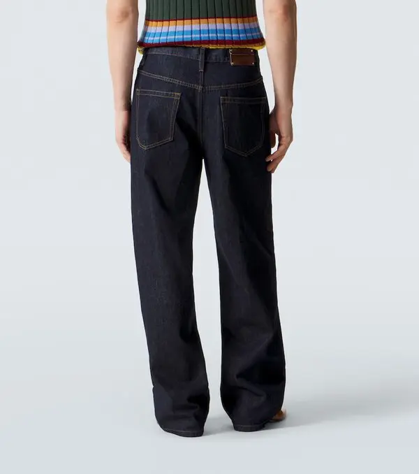 Dries Van Noten Wide-leg Cotton Jeans - Blue