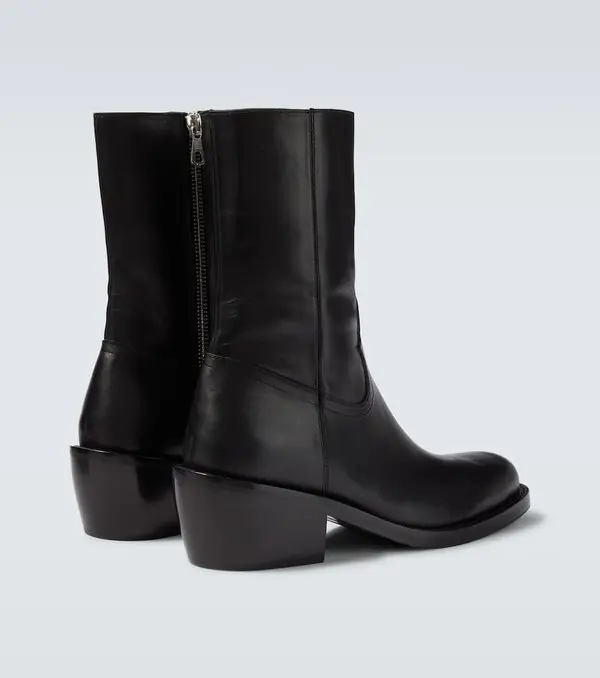 Dries Van Noten Leather Ankle Boots