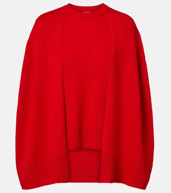 TOTEME Cashmere Poncho - Red
