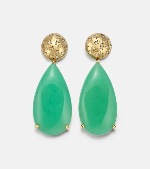 OCTAVIA ELIZABETH Imogen 18kt Yellow Drop Earrings - Gold