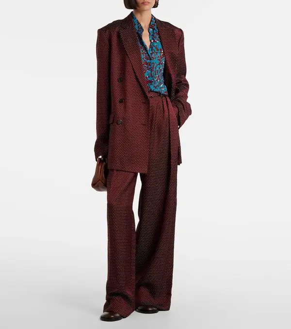 Dries Van Noten Printed Sequined Shirt - Blue
