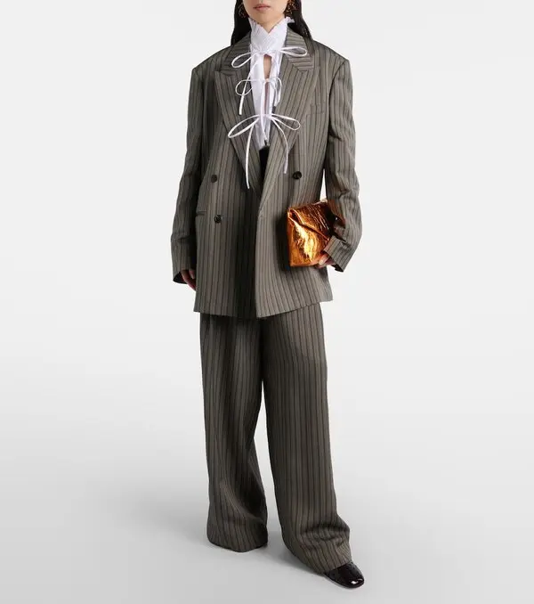 Dries Van Noten Striped Double-breasted Blazer