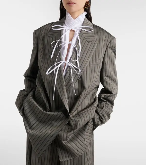 Dries Van Noten Striped Double-breasted Blazer