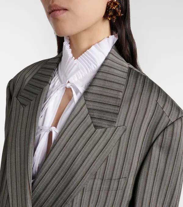 Dries Van Noten Striped Double-breasted Blazer