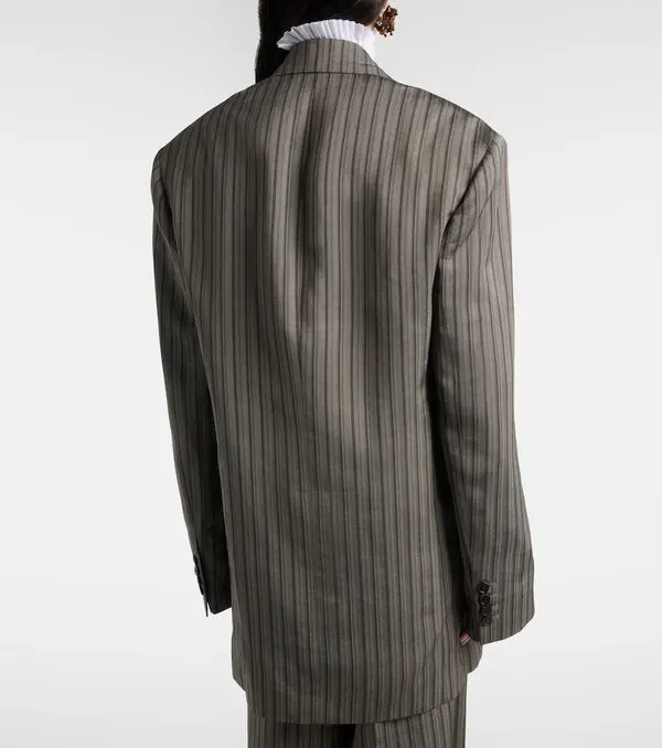 Dries Van Noten Striped Double-breasted Blazer