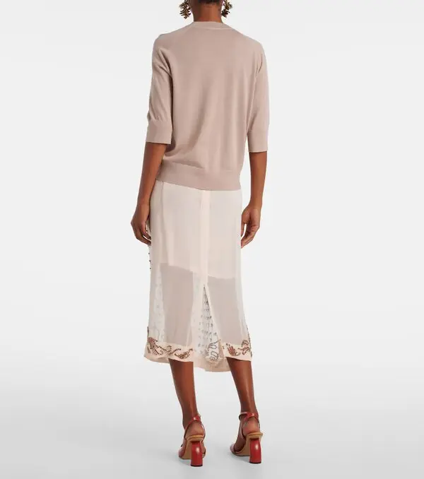 Dries Van Noten Merino Wool Crewneck Sweater - Beige