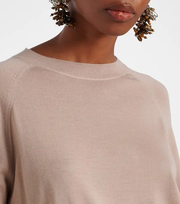 Dries Van Noten Merino Wool Crewneck Sweater - Beige