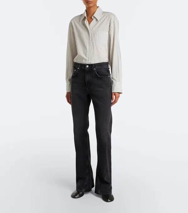 AGOLDE Kick Boot Bootcut Jeans In Reissue - Black