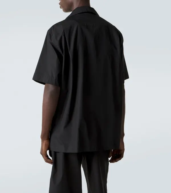 Dolce & Gabbana Logo Cotton Poplin Bowling Shirt
