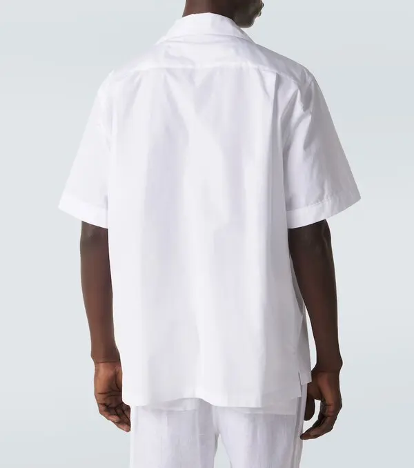 Dolce & Gabbana Logo Cotton Poplin Bowling Shirt