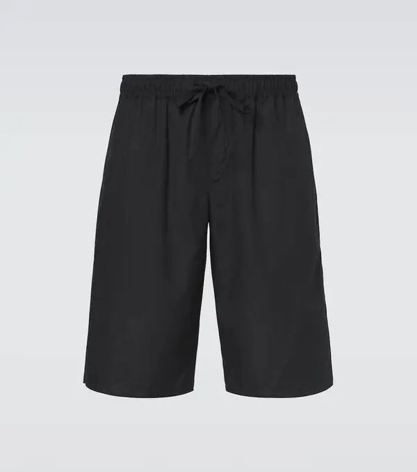 Dolce & Gabbana Vanity Cotton Poplin Bermuda Shorts - Black