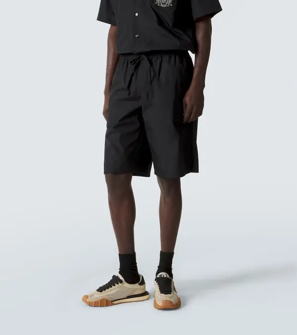 Dolce & Gabbana Vanity Cotton Poplin Bermuda Shorts - Black