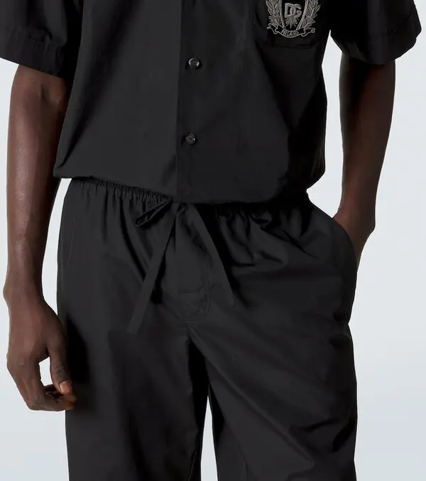 Dolce & Gabbana Vanity Cotton Poplin Bermuda Shorts - Black