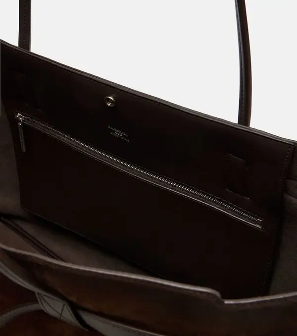 Balenciaga Bel Air Large Suede Tote - Brown