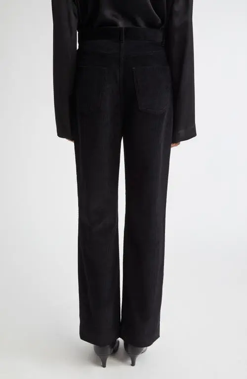 TOTEME Straight Leg Corduroy Trousers - Black