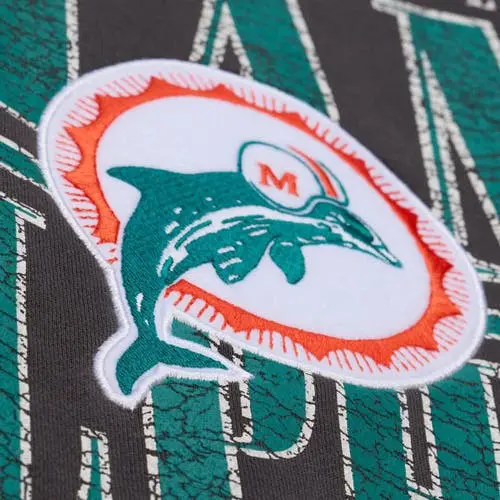Mitchell & Ness Miami Dolphins Downtown Crew Vintage Logo Sweatshirt