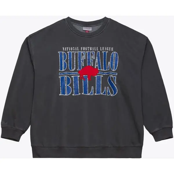 Mitchell & Ness Buffalo Bills Downtown Crew Vintage Logo Sweatshirt