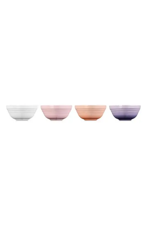 LE CREUSET Set Of 4 Stoneware Mini Heart Bowls