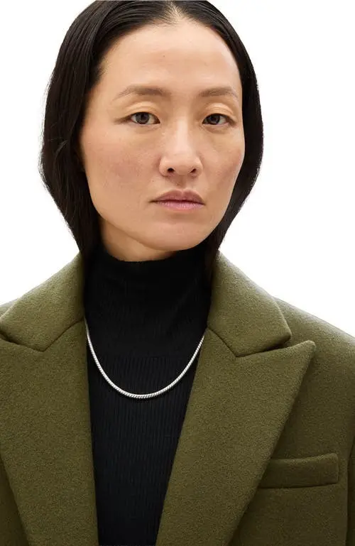 Another Tomorrow Tailored Wool Overcoat - Moss