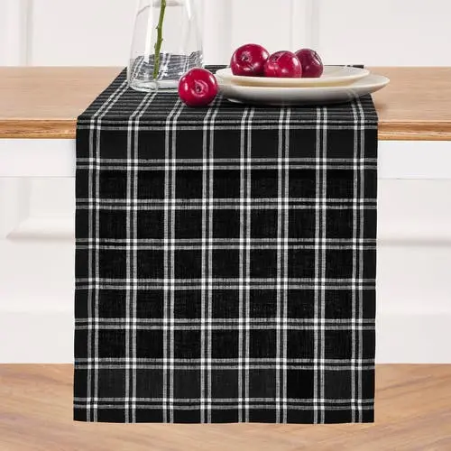 SOLINO HOME Linen Table Runnermarseille Plaid
