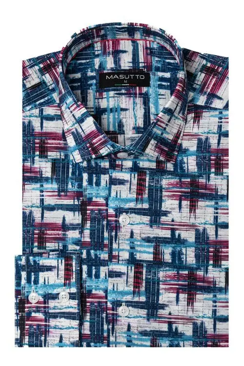 MASUTTO Souza Button Down Long Sleeve Shirt - Multicolor