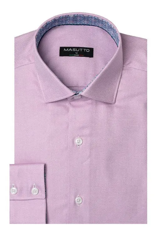 MASUTTO Siena Button Down Long Sleeve Shirt - Pink