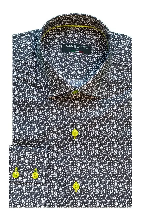 MASUTTO Petra Print Button-up Long Sleeve Shirt