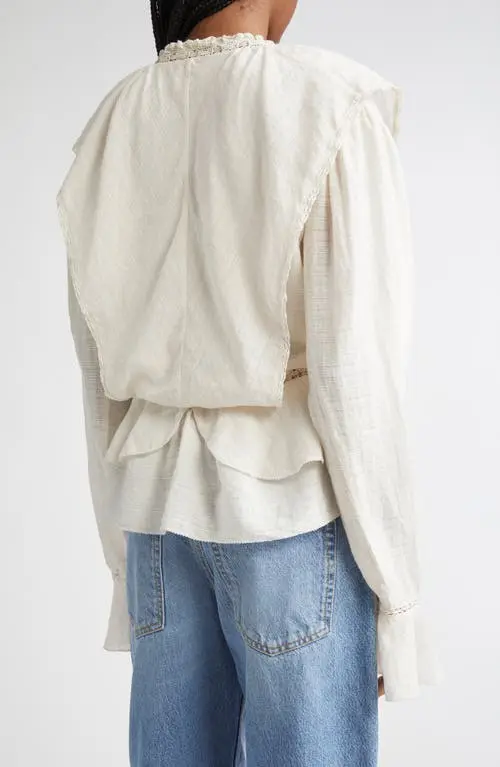 Isabel Marant Étoile Damienne Cotton & Linen-blend Peplum Top