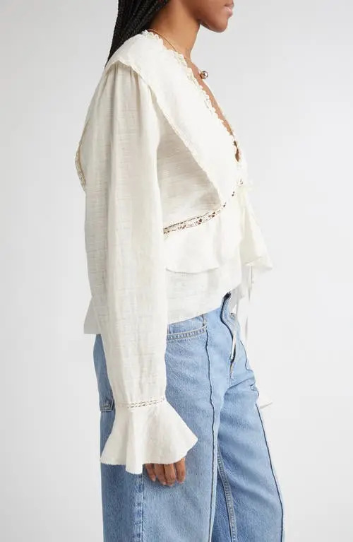 Isabel Marant Étoile Damienne Cotton & Linen-blend Peplum Top