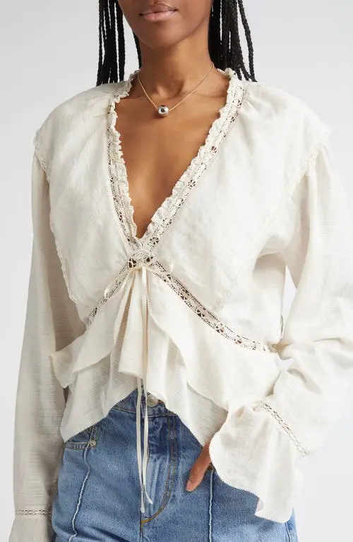 Isabel Marant Étoile Damienne Cotton & Linen-blend Peplum Top