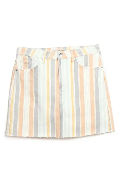 MAVI Lindsay Cutoff Stripe Mini Skirt