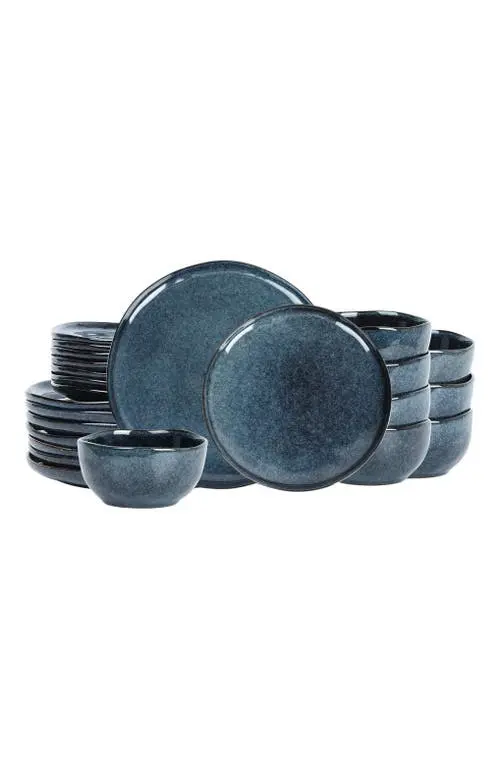 STONE + LAIN Mirella Stoneware 24-piece Dinnerware Set - Blue
