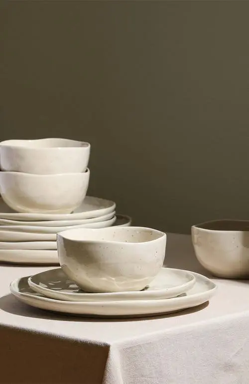 STONE + LAIN Mirella Stoneware 24-piece Dinnerware Set