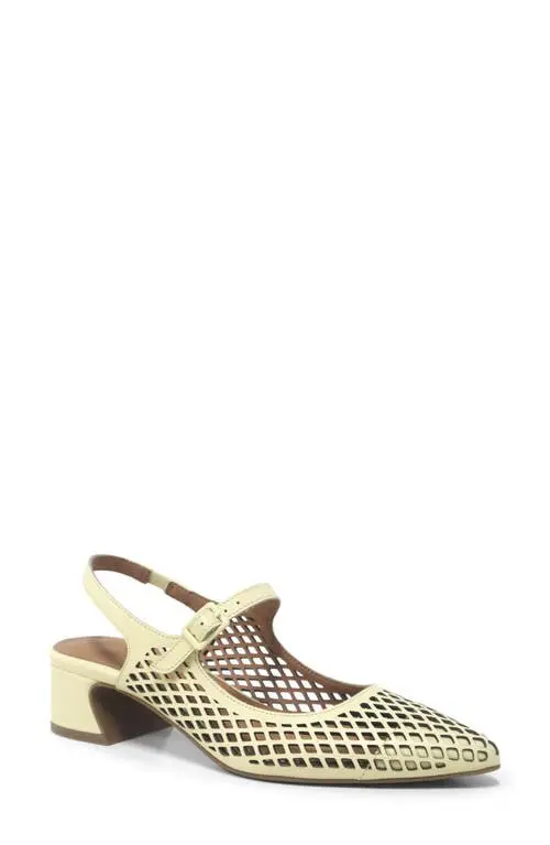 Gentle Souls Gladys Slingback Pumps - Yellow Leather