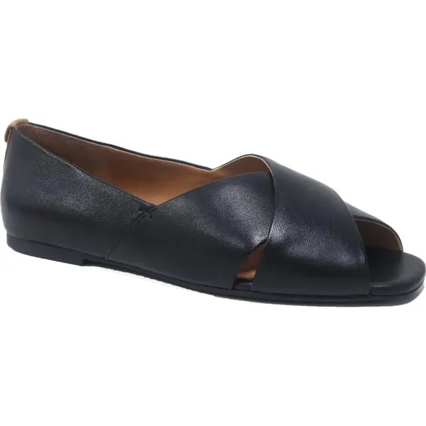 Gentle Souls Whoebe Flat - Black Leather