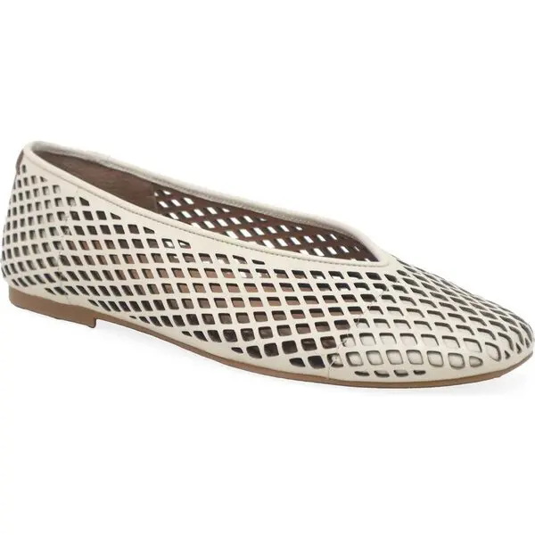 Gentle Souls Willow Perf Ballet Flat - Stone Leather