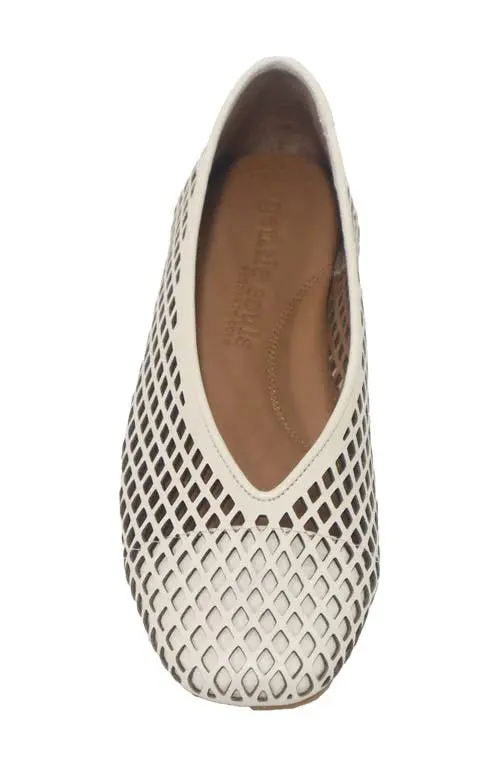 Gentle Souls Willow Perf Ballet Flat - Stone Leather