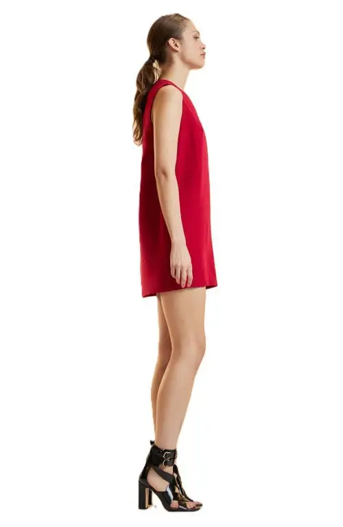 Cynthia Rowley Silk Wool Mini Shift Dress - Red