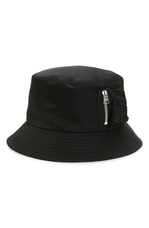 Sacai Nylon Twill Pocket Bucket Hat - Black