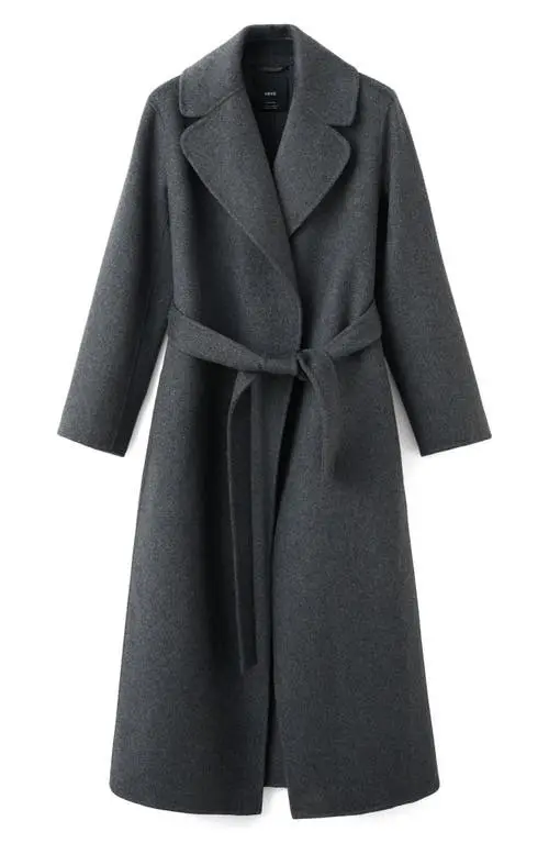 Mango Belted Wool-blend Coat