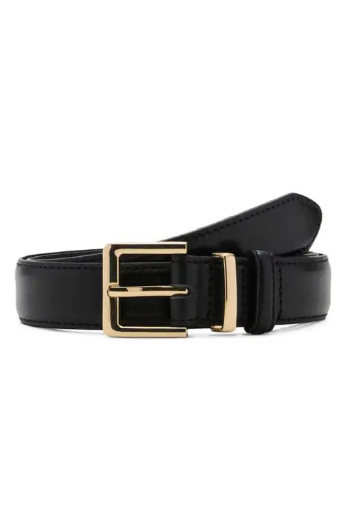 Mango Leather Belt - Black