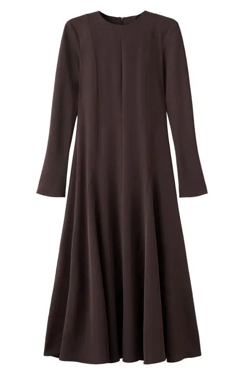Mango Godet Long Sleeve Maxi Dress