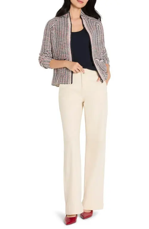 NIC+ZOE Tuck Stitch Colorwheel Knit Jacket