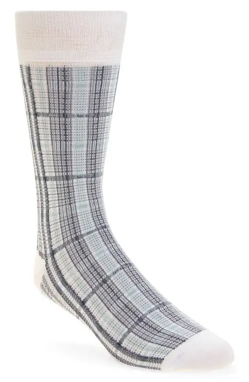 Thom Browne Plaid Jacquard Cotton Blend Socks - White