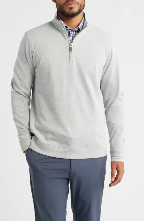 Mizzen+main Crandall Quarter Zip Pullover - Light Gray Heather