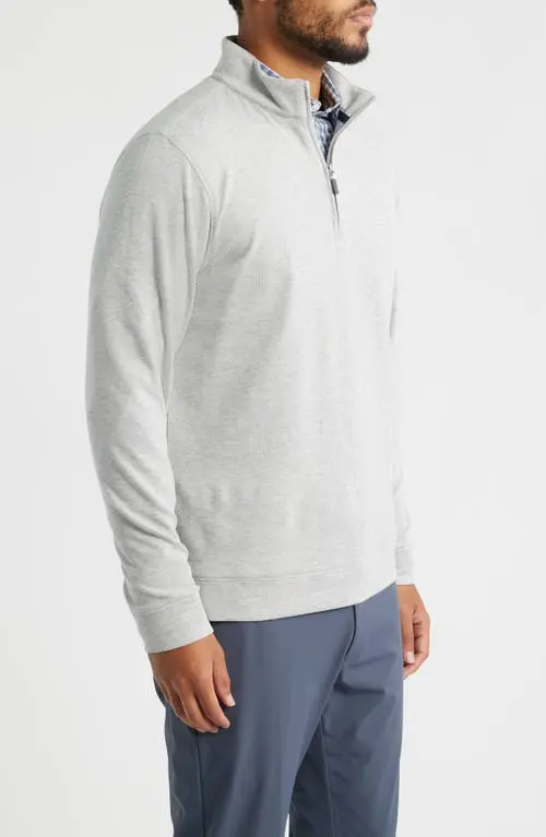 Mizzen+main Crandall Quarter Zip Pullover - Light Gray Heather