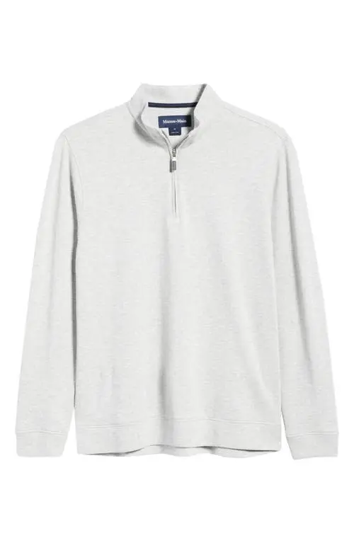 Mizzen+main Crandall Quarter Zip Pullover - Light Gray Heather
