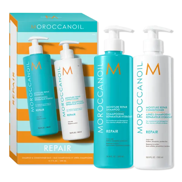 MOROCCANOIL® Moisture Repair Shampoo & Conditioner Half-liter Duo - One-color