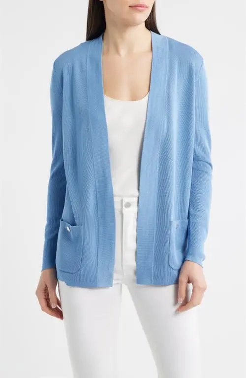 Anne Klein Open Front Cardigan - Lagoon